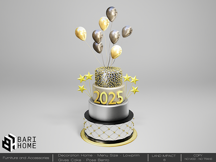 Second Life Marketplace - [BARI HOME] Happy New Year Cake